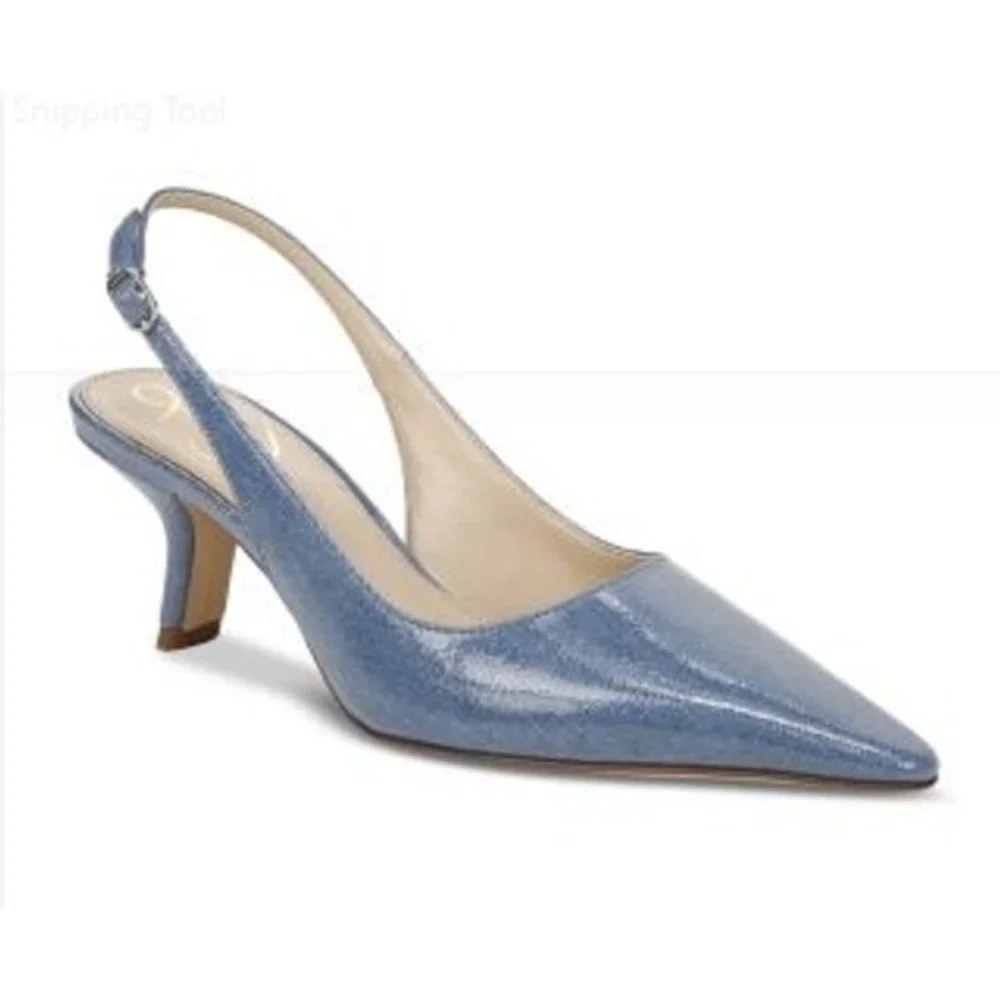Sam Edelman | Shoes | Sam Edelman Bianka Pumps Blue Denim Patent ...